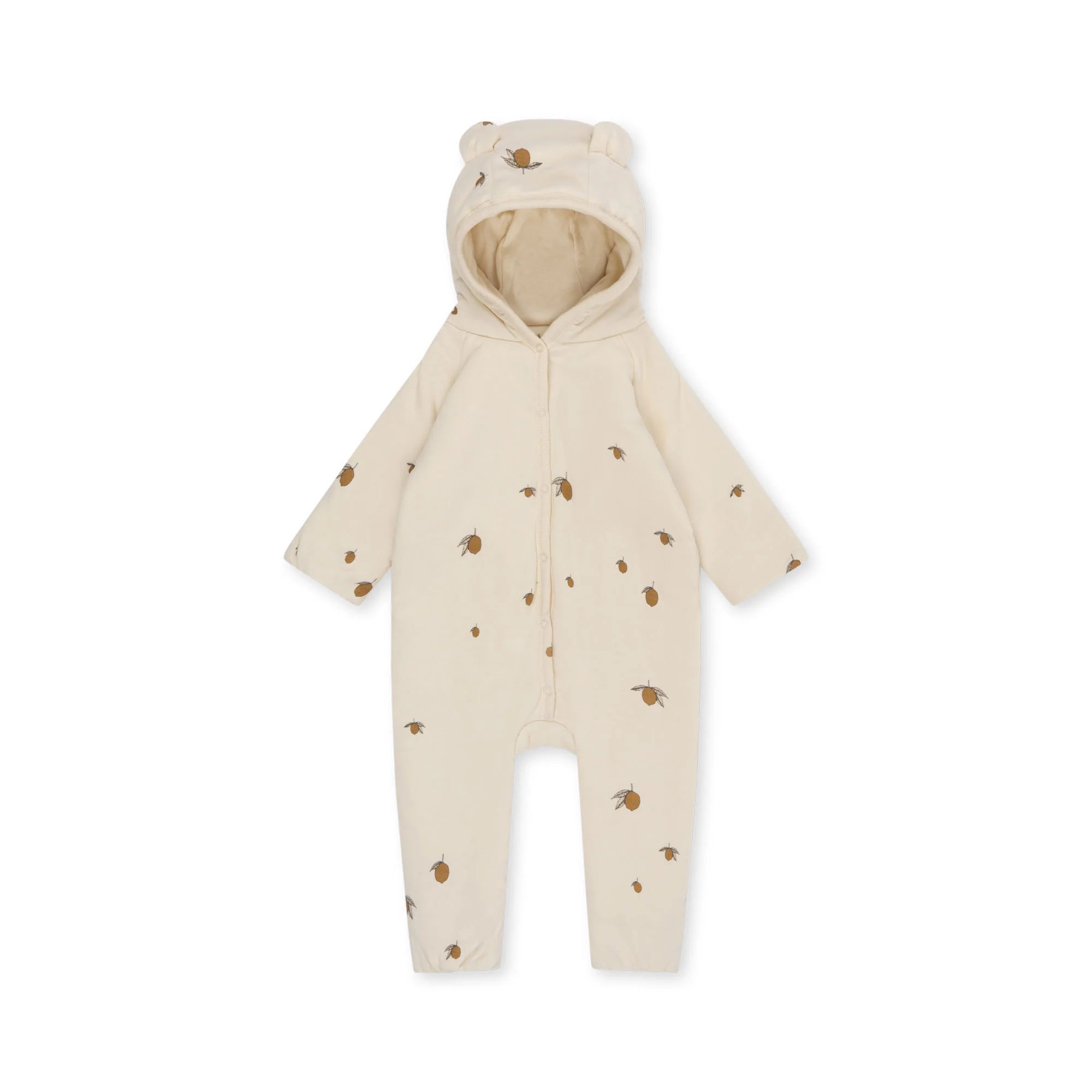 Konges Sløjd Strampler Onesie mit Kapuze, Lemon